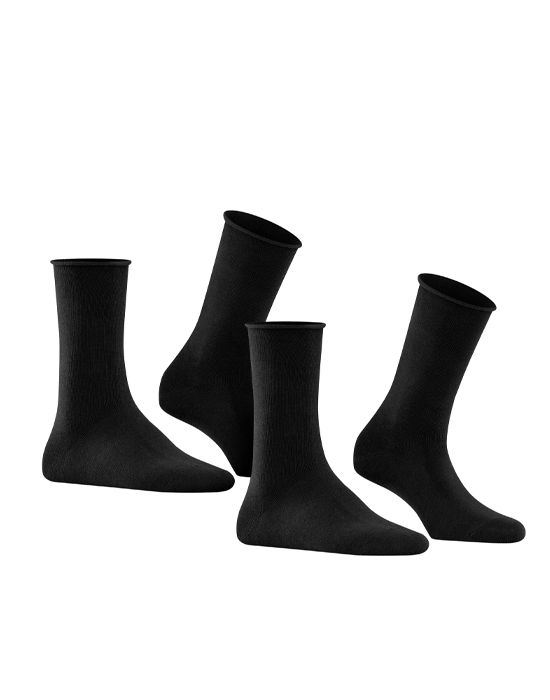 Falke Happy - 2pk Sokk, Sort – Marinka.no